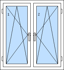 NOVÉ!!! Dvoukřídlé plastové okno se středovým sloupkem REHAU Smartline+ | skladova-okna.cz